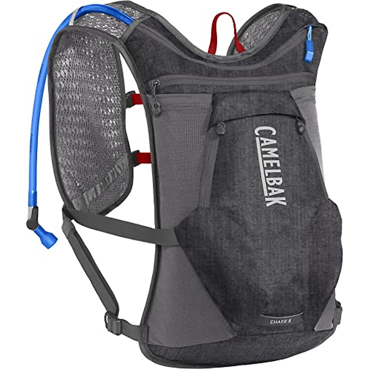 CamelBak Chase 8 Limited Edition Bike Vest with 2L Fusion Hydration Bladder - Heather Grey/Racing Red