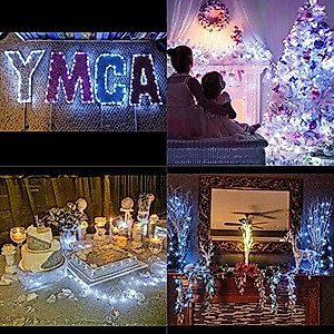 BEEWIN Outdoor Solar String Lights, 2 Pack 33ft 100L Solar Copper Fairy Lights,8 Modes Twinkle Lights Decor for Indoor Outdoor Patio Yard Trees Christmas Wedding Party (Cool White)