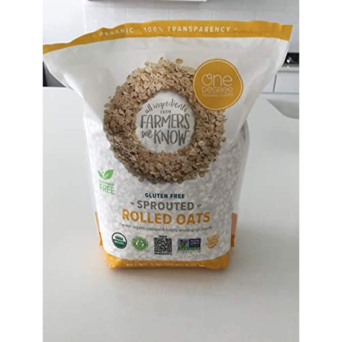 One Degree Gluten Free Sprouted Rolled Oats 5 lbs.