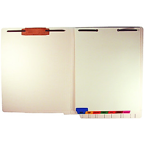 Tabbies 8-Bottom Tab Medical Chart Index Set , Red, Brown, Blue, Orange, Yellow, Green , 8-1/2" x 11-3/8"