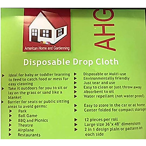 Baby/Toddler Learning to Feed Disposable Drop Cloth