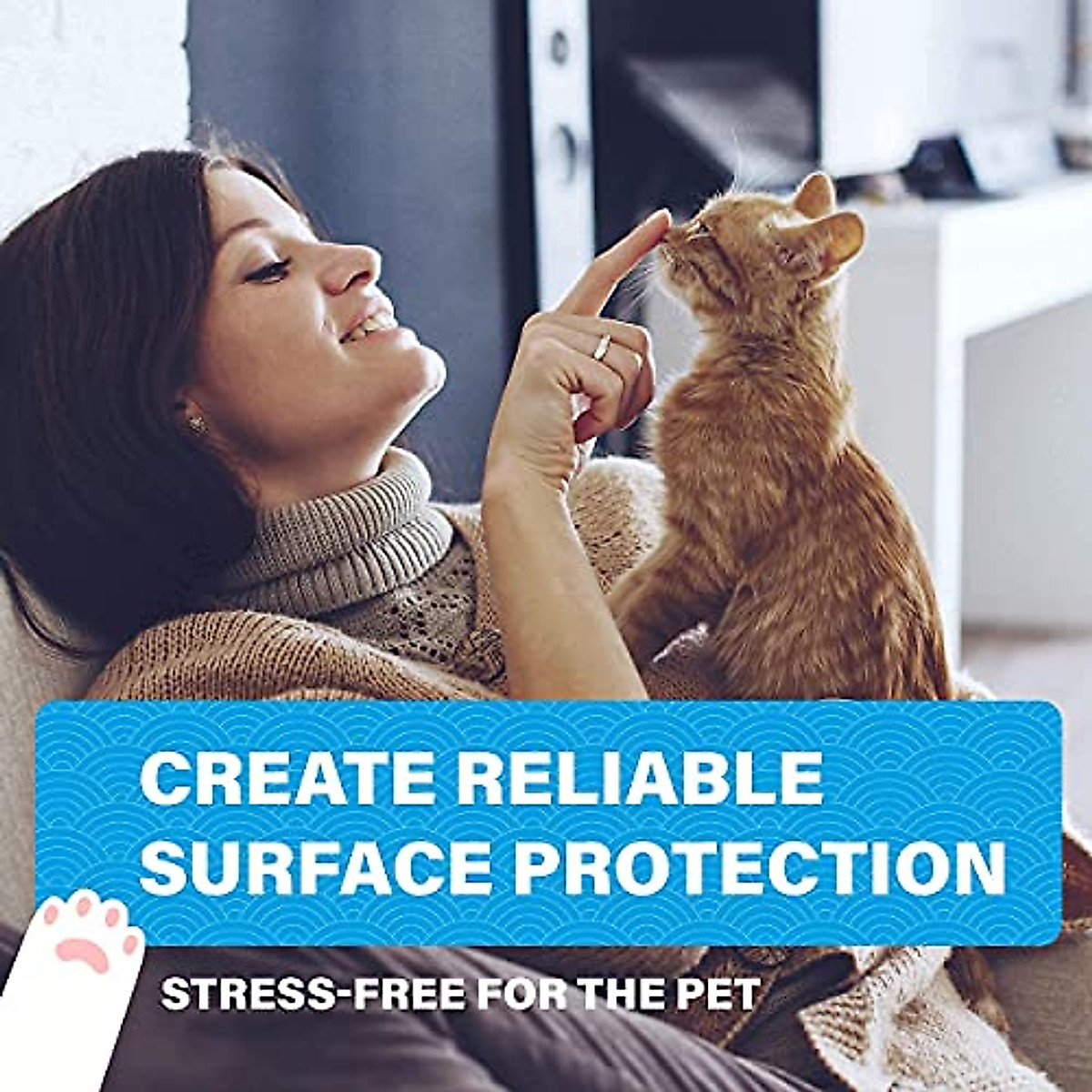 Cat Anti Scratch Furniture/Couch Protector from Cats Scratching - Couch Scratch Protector - Cat Training Tape - Scratch Guard
