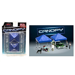American Diorama Canopy (Blue) 1:64 Metal Figures Set AD-76517MJ, for All 1:64 die cast Vehicle Display and Diorama