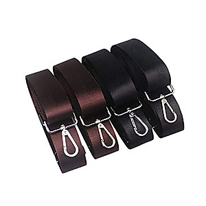 Adjustable Handbag Strap Replacement Guitar Style Canvas 57 Inches Crossbody Strap for Shoulder Bag (Black-01)