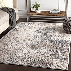 Mark&Day Area Rugs, 8x10 Pontoise Modern Charcoal Area Rug Gray Brown Cream Carpet for Living Room, Bedroom or Kitchen (7'10" x 10'2")