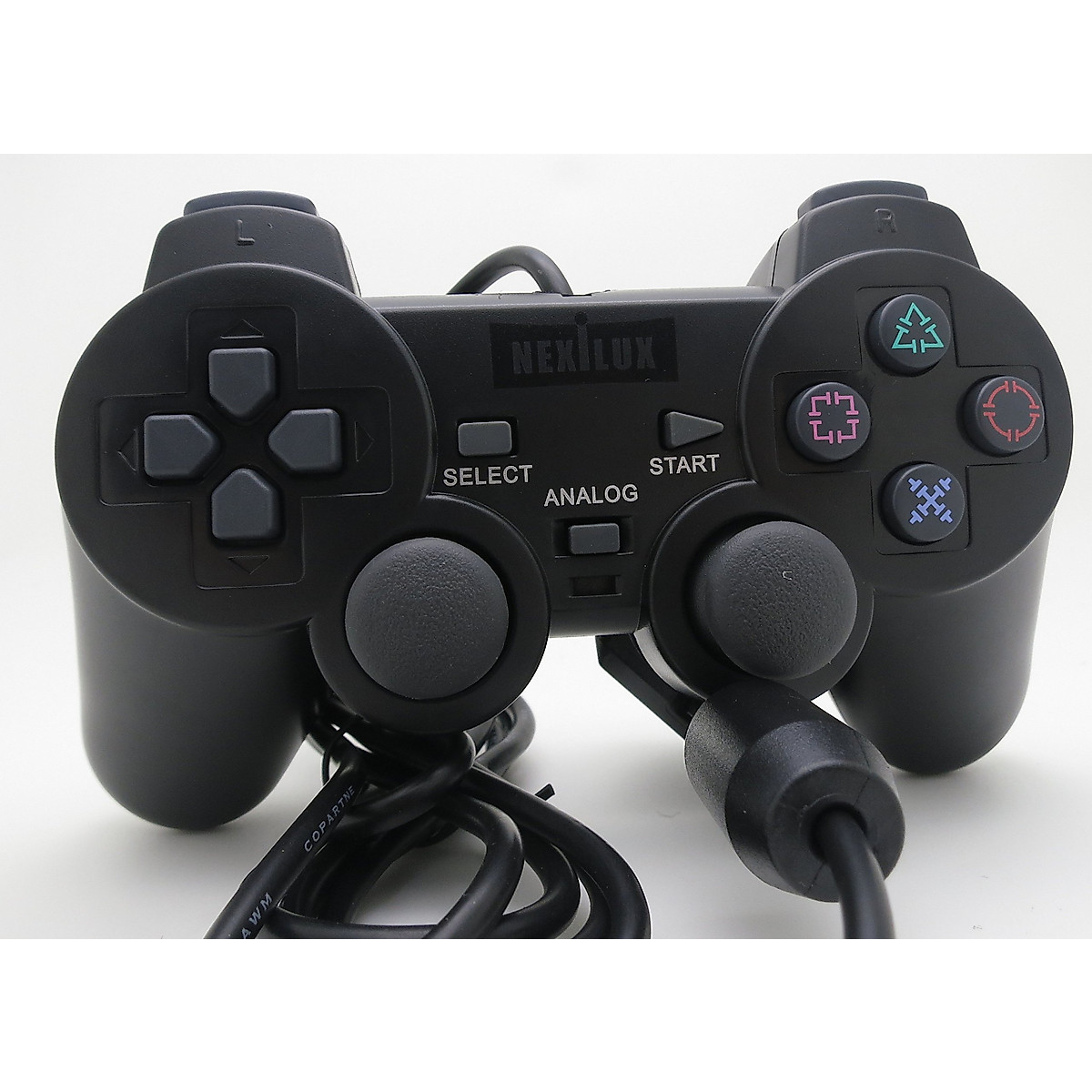 NEXiLUX PS2 Controller Compatible with Sony Playstation 2 & Ps1 / Psone, Black