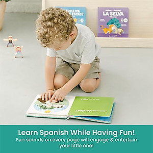 Binibi Spanish Books for Babies & Toddlers 1-3 La Granja Interactive Bilingual Sound Book with Farm Animal Sounds | Bilingual Children's Book | Spanish Learning for Kids | Libro en español para bebés