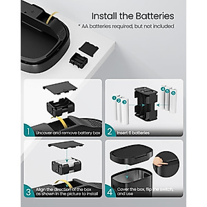 SONGMICS Kitchen Trash Can, 17.2-Gallon (65 L) Motion Sensor Garbage Can, Stainless Steel Trash Bin, Ozone Odor Control, Stay-Open, Ink Black ULTB660B01