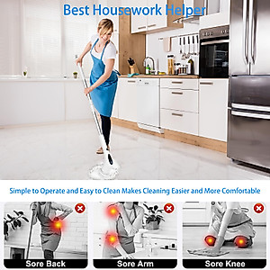 Electric Spin Scrubber, Cordless Cleaning Brush with Adjustable Extension Arm 9 Replaceable Cleaning Heads, LED Screen Voice 3 Adjustable Speeds Power Shower Scrubber for Bathroom, Tub, Tile, Floor