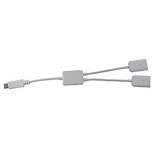 Leya-US Spare Part 21cm 2 in 1 USB-C/Type-C 3.1 to USB 2.0 Data Cable, Compatible for Galaxy S8 & S8 + / LG G6 / Huawei P10 & P10 Plus/Xiaomi Mi 6 & Max 2 and Other Smartphones(White)