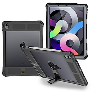 Shellbox Case for iPad Air 4th/5th Generation 2022-2020, Waterproof Dustproof Shockproof Case with 360° Full-Body Protection,Lanyard and Kickstand