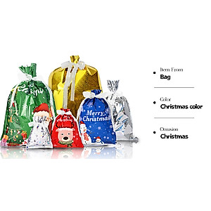 Christmas Gift Bags-41 PCS For Holiday Gift Assorted Sizes Bulk (Large Medium Small)
