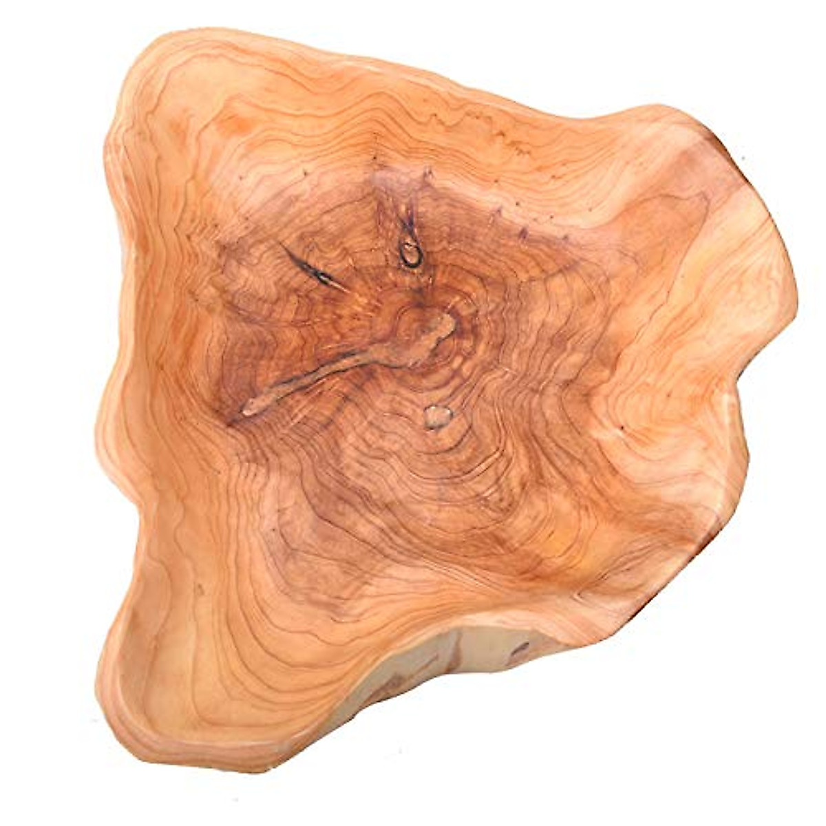 Wood bowl(12"-14"),Handmade Natural Root Carving Bowl Fruit Salad Bowl Creative Wooden Bowl
