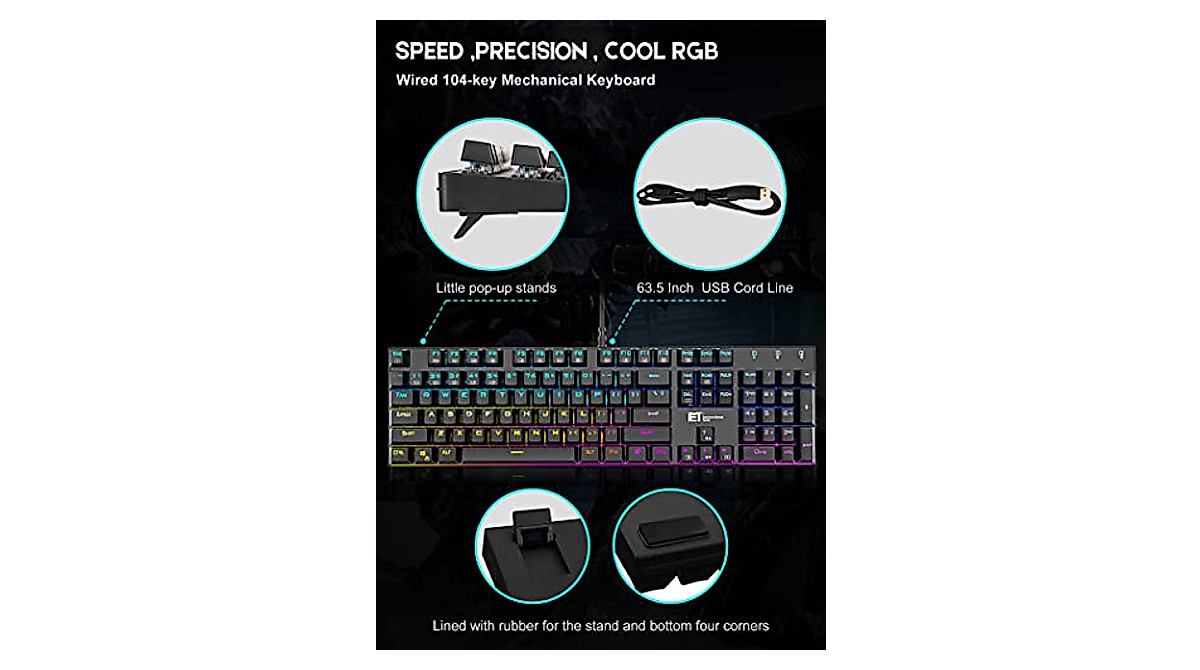 MIQ 104 Keys RGB Mechanical Gaming Keyboard