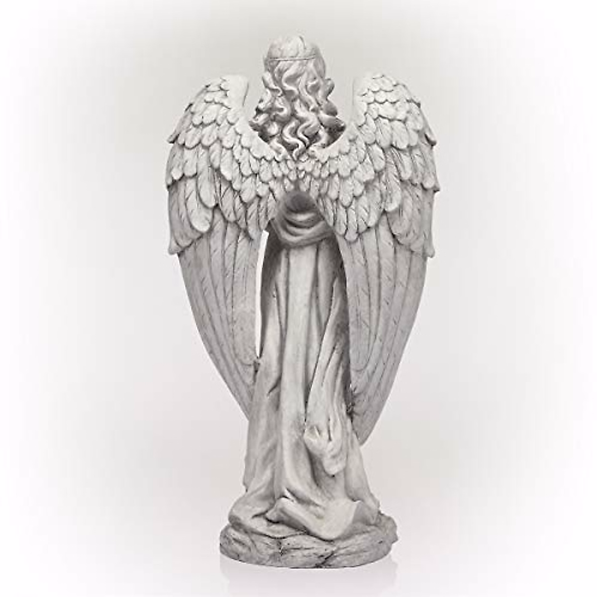 Alpine Corporation QFC104 Angel Statue Outdoor Garden, Patio, Deck, Porch-Yard Art Decoration, 31-Inch Tall, White