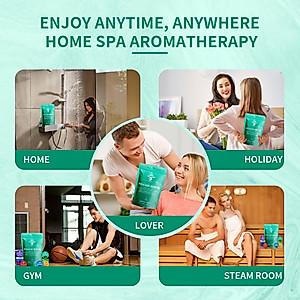 MR Shower Steamers Aromatherapy, 20-Pack Shower Bombs Organic with Verbena, Orange&Vanilla, Watermelon, Lemongrass&Coconut, Eucalyptus&Mint Essential Oil, Birthday Mothers Day Gifts for Her