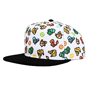 Pokemon Starters White Snapback Hat