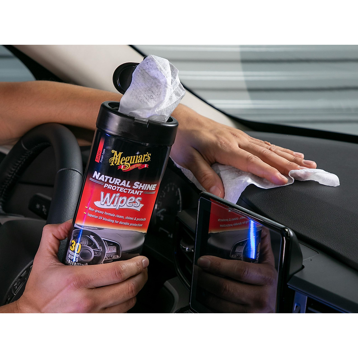 Meguiar's G4100 Natural Shine Protectant Wipes - 25 Wipes