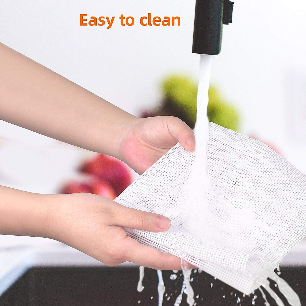 Sopito 6pcs Square Non Stick Silicone Dehydrator Sheets for Fruit Dryer Mesh