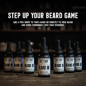 Victory Barber & Brand Beard Oil | End Beardruff with Moisturizing Conditioner for Men | Get Beard Envy | Lightly Scented with Cedar and Lavender | Made in the USA