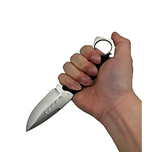 S-TEC 9" Full Tang Tactical Knife with ABS Swivel Sheath - GEN 2 - (Brilliant Silver)