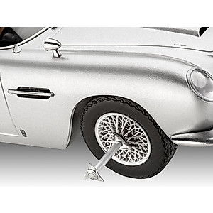 Revell 14554 Aston Martin DB5 James Bond 007 Goldfinger 1:24 Scale 122-Piece Skill Level 2 Model Car Building Kit, Silver