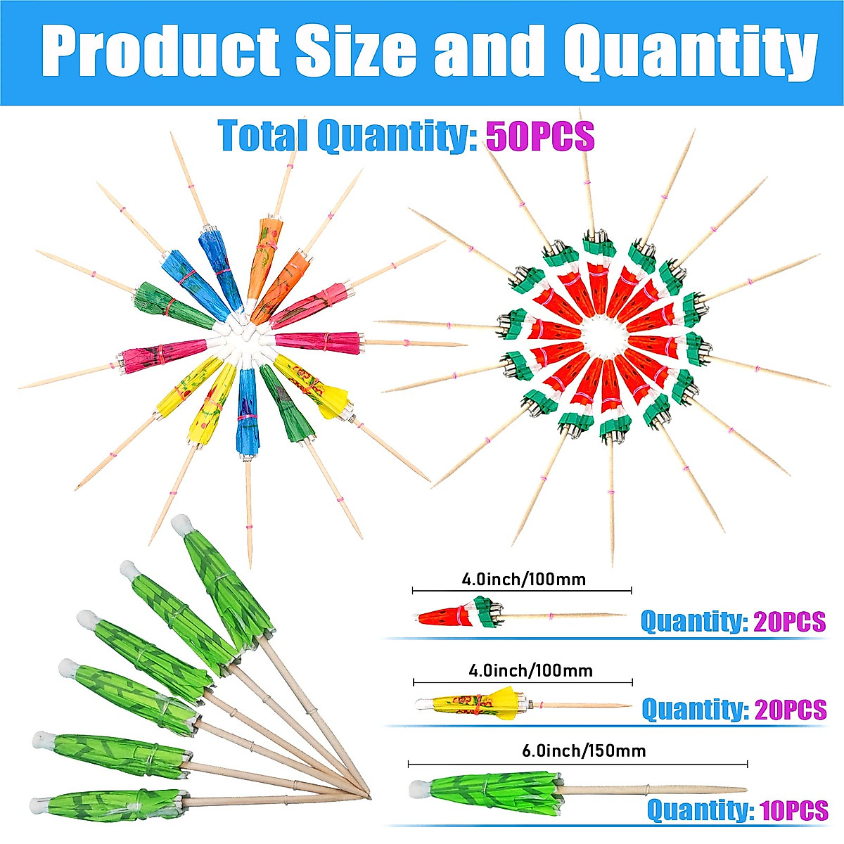 Drink Umbrella,50Pcs Cocktail Umbrella,Cupcake/Fruit Plate/Cocktail Decor Mini Umbrellas For Drinks,Paper Umbrella Drink Decor.