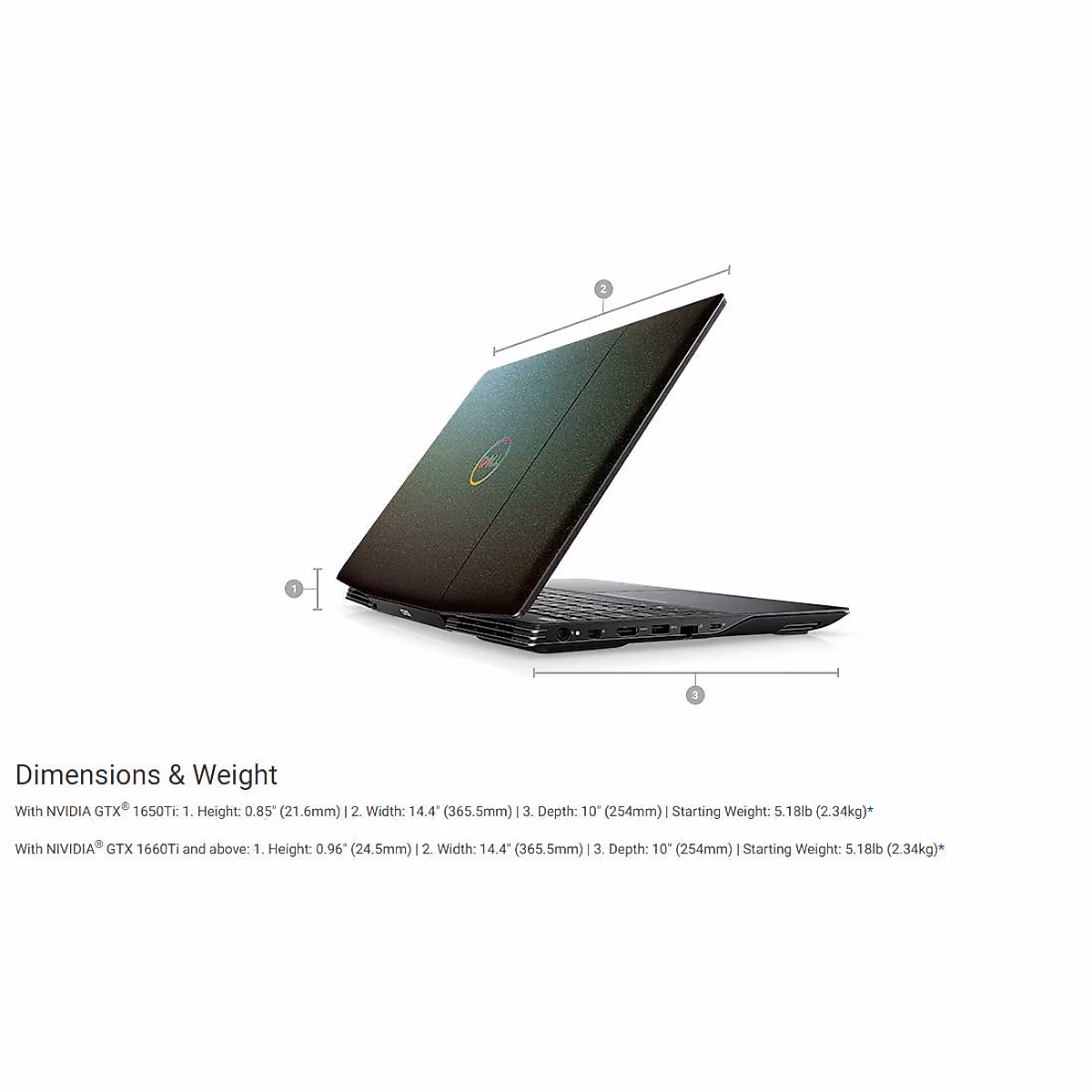 Dell Inspiron G5 15 5500 (Latest Model) Gaming 15.6" Core I7-10750H(6-Core) 512GB SSD 16GB RAM FHD 144HZ RTX 2060 6GB Win 10 Home (Renewed)