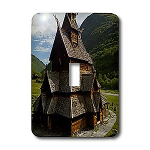 3dRose lsp_82374_1 Norway, Laerdal. Borgund Stave-Church Eu21 Cmi0366 Cindy Miller Hopkins Single Toggle Switch
