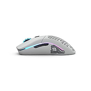 Glorious Gaming - Model O Wireless Gaming Mouse - RGB Mouse with Lights 69 g Superlight Mouse Honeycomb Mouse (Matte White Mouse)