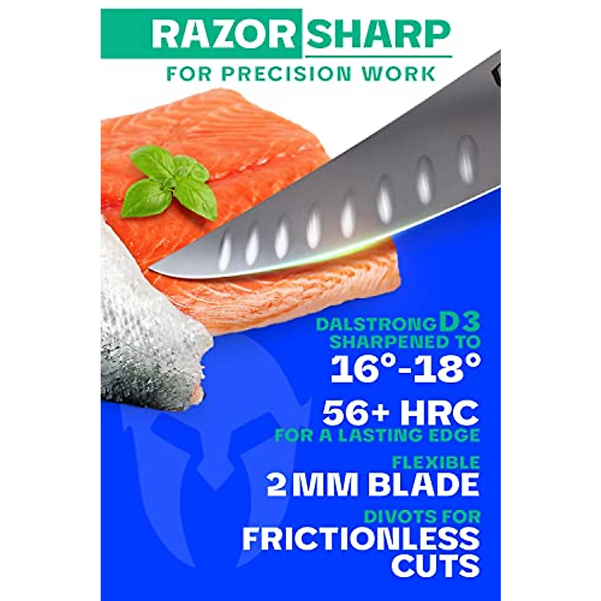 Dalstrong Gladiator Elite Series Forged High Carbon German Steel Fillet Kitchen Knife with G10 Handle, 6 Inches, Sheath Included