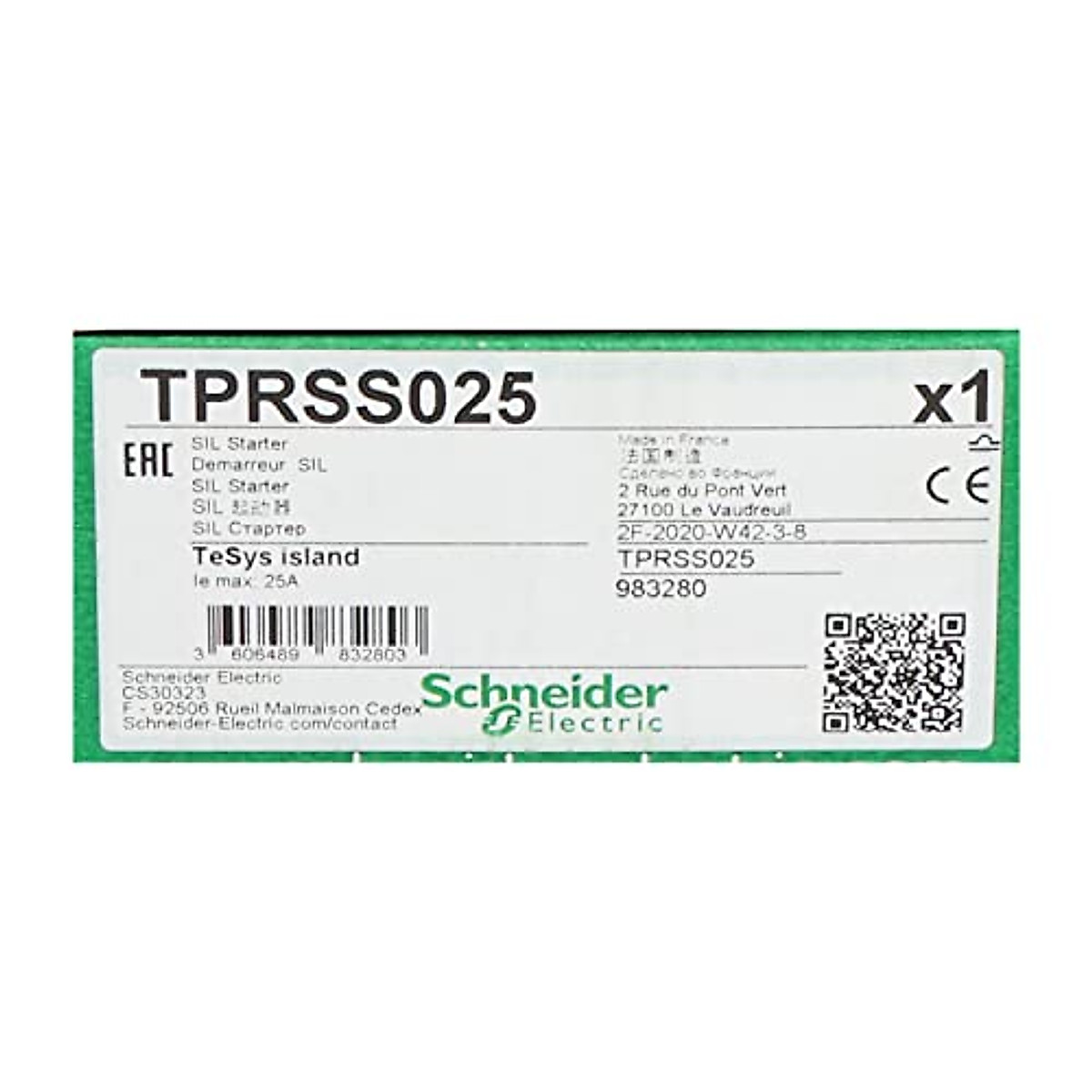 Schneider Electric TPRSS025 New NFP Sealed