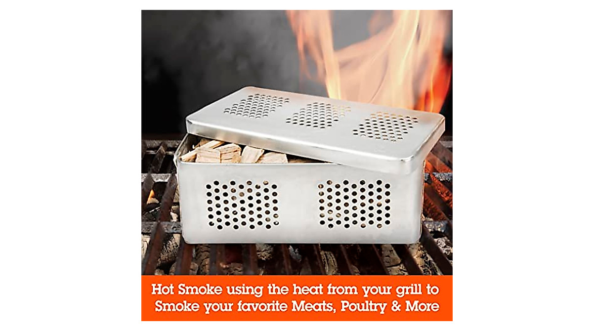 The Flip Professional Hot & Cold Smoker Box - Patented BBQ Grill Smoke ...