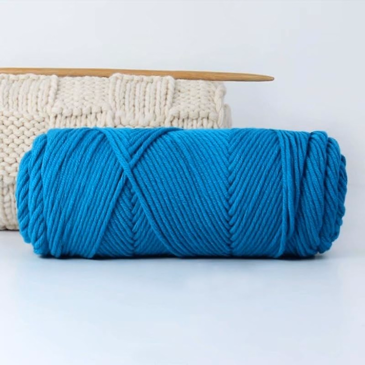 Soft Milk Cotton Knitting Wool Ball for DIY Hat and Scarves – Hand Weaving Technique - Crocheted Yarn Ball (Color : QRM-31)