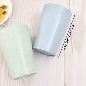 shopwithgreen 13.5 oz Wheat Straw Cups, Unbreakable Drinking Glasses Stackable | Reusable Water Tumbler, Mug Set for Coffee, Wine, Camping, BPA-Free | Dishwasher & Microwave Safe