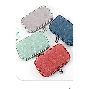 JFMncoZal Pencil case, Corduroy Pencil case, Large Capacity Simple Stationery Bag for Students Green