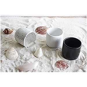 roro Hand Molded Ceramic Stoneware Tea and Coffee Serveware Matte Black Sipper Cups, Set of 2