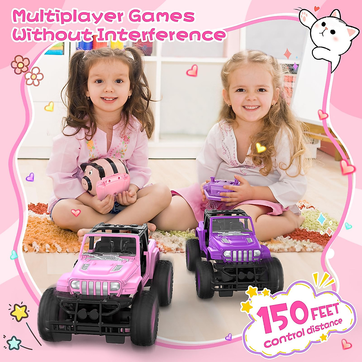 NQD Remote Control Car RC Racing Cars 1:16 Scale 80 Min Play 2.4Ghz Off Road RC Trucks with Storage Case All Terrain Cars Toys Gifts All Terrain Vehicle Toy Boys Girls Teenagers…