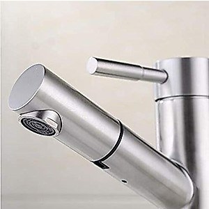 Y-LKUN Chrome Brass Faucethot and Cold Single Hole Shampoo All Copper Basin Faucet