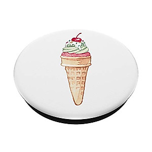 Watercolor Ice Cream PopSockets Grip and Stand for Phones and Tablets