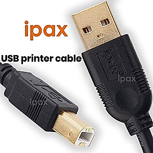 Ipax USB Printer Cable and AC Power Cord Compatible with for Brother HL-2270DW HL-2280DW HL-3170CDW HL-2170w HL-5470DW HL-4570CDW HL-3140CW HL-2230