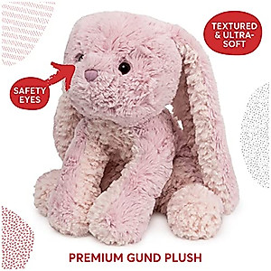 GUND Cozys Collection Bunny Plush Soft Stuffed Animal for Ages 1 and Up, Pink, 10