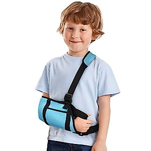 Arm Sling for Children, Kids Arm Support with Waistband Under 6 Years Old Shoulder Immobilizer and Storage Pockets for Toddler Broken Arm, Elbow, Wrist Support and Injury Recovery Arm Sling for Shoulder Injury