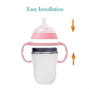 Bottle Handles Grip Compatible for Comotomo Baby Feeding Bottle (2 Count, Green)