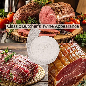 The Sausage Maker® 50ft Meat Netting Roll Size 20, Elastic Butchers Twine Cooking String Food Net For Turkey Breast, Large Bologna, Pork Butt, USA Made, BPA Free Stretchable Poly-Cotton Mesh, 5.5" Dia