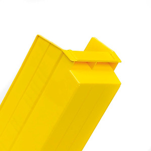 Nestable Shelf Bin, Plastic, 4-1/8"W x 11-5/8"D x 4"H, Yellow, Lot of 24