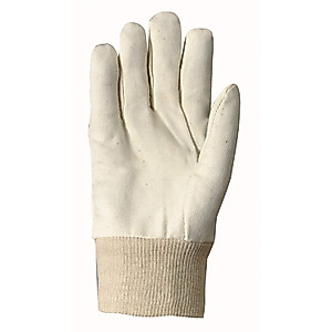 Wells Lamont Canvas Work Gloves, Standard Weight, Wearpower, Large, 3 Pack (48LF) , White
