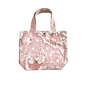 Charming Floral Cloth Mini Tote Bag 9x8x3in (cherry blossom)