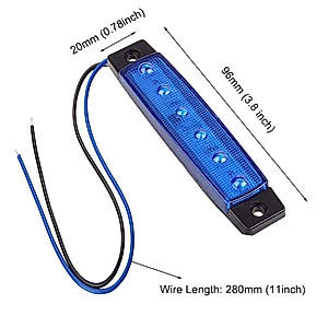 HONG 111 Marine Boat Lights, Utility Led Interior Lights for Boat Deck Courtesy Cockpit Decoration Light, 12V Waterproof Boat Navigation Lights for Bow and Stern, Kayak Lights (10 Pack) (Blue)