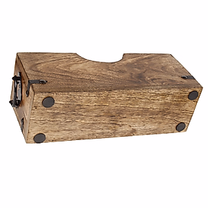 ARTISENIA Father's Day Gifts Antique Wooden Kitchen Utensil Holder With 3 Compartments Wood Utensil Organizer for Cutlery, Napkins, Cups Caddy Organizer | 11 X 3.5 X 4.5 Inch